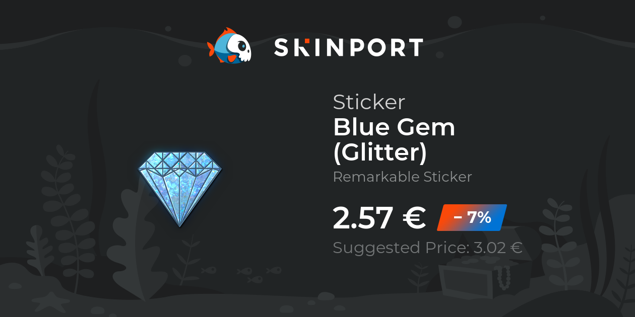 Sticker | Blue Gem (Glitter) - Counter-Strike 2 - Skinport