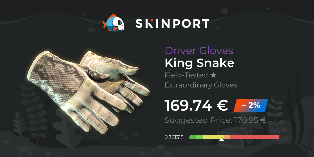 Driver Gloves | King Snake (Field-Tested) - Counter-Strike 2 - Skinport