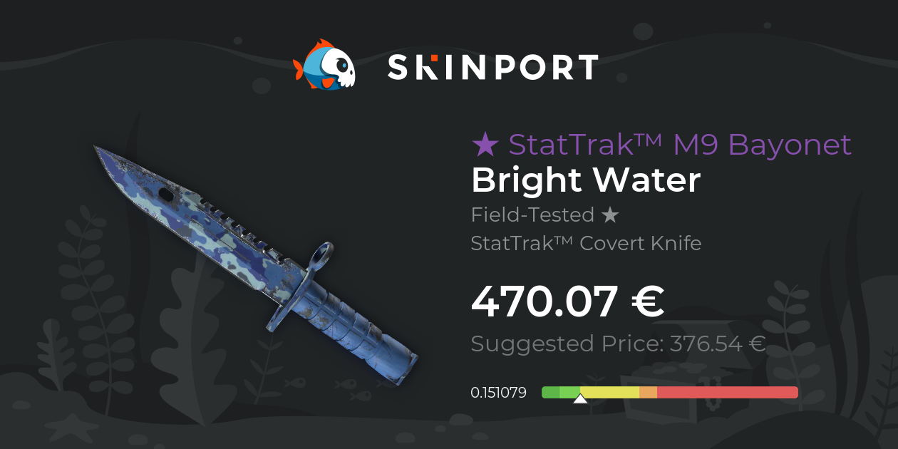 StatTrak™ M9 Bayonet | Bright Water (Field-Tested) - Counter-Strike 2 ...