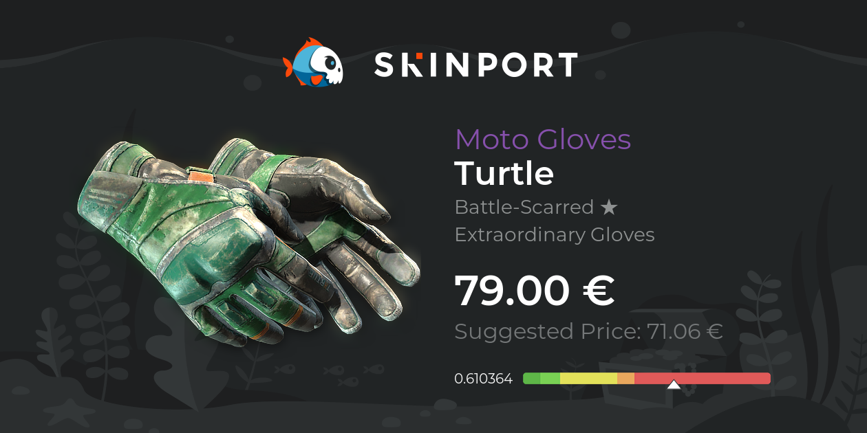 Moto Gloves | Turtle (Battle-Scarred) - Counter-Strike 2 - Skinport