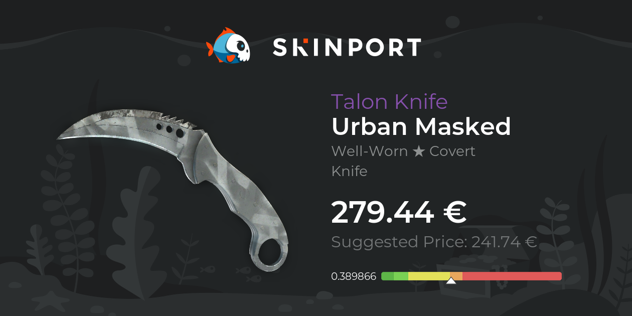 Talon Knife | Urban Masked (Well-Worn) - Counter-Strike 2 - Skinport