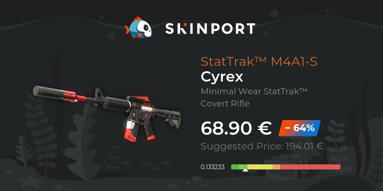 StatTrak™ M4A1-S | Cyrex (Minimal Wear) - Counter-Strike 2 - Skinport