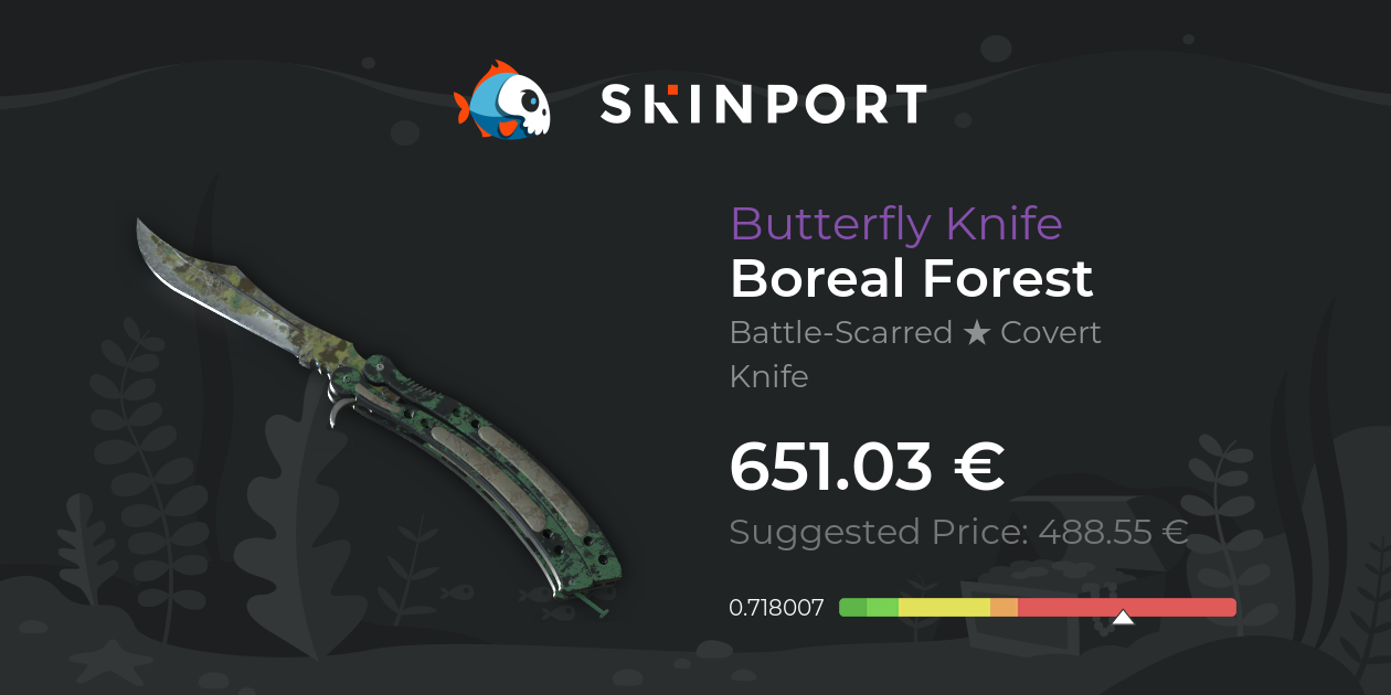 Butterfly Knife | Boreal Forest (Battle-Scarred) - Counter-Strike 2 ...