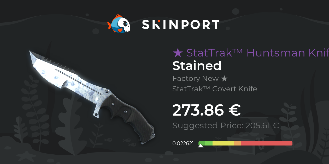 StatTrak™ Huntsman Knife | Stained (Factory New) - Counter-Strike 2 ...