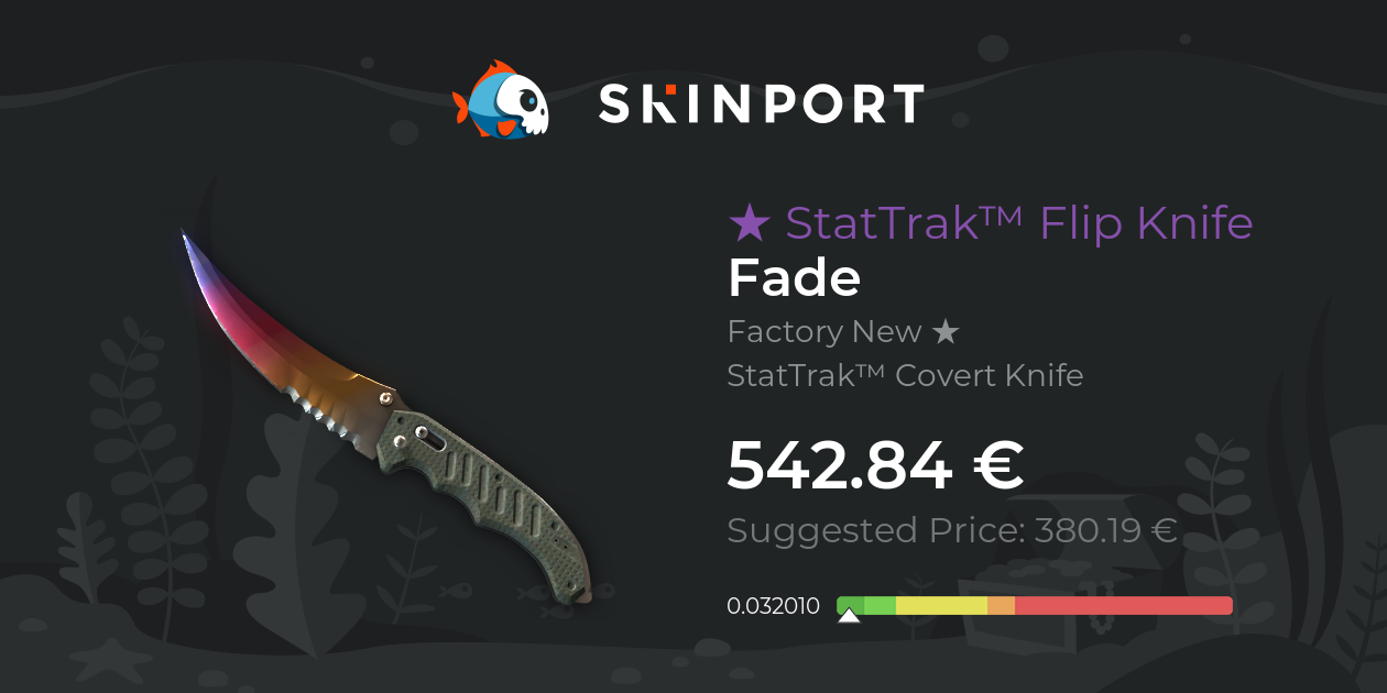 StatTrak™ Flip Knife | Fade (Factory New) - Counter-Strike 2 - Skinport