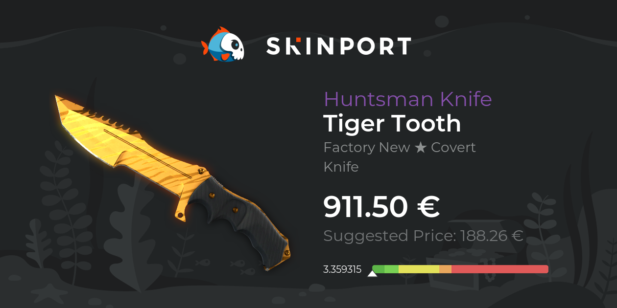 Huntsman Knife | Tiger Tooth (Factory New) - Counter-Strike 2 - Skinport