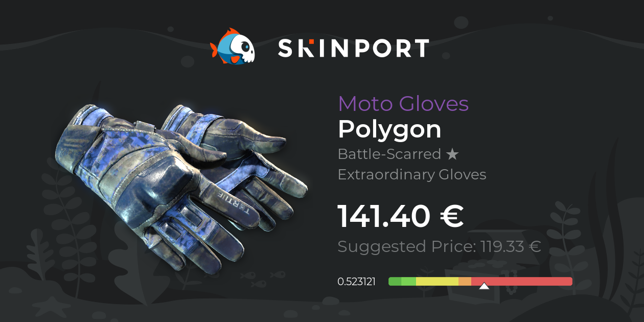 Moto Gloves | Polygon (Battle-Scarred) - Counter-Strike 2 - Skinport