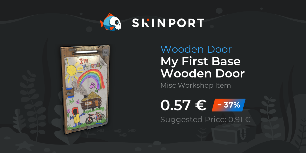My First Base Wooden Door - Rust - Skinport