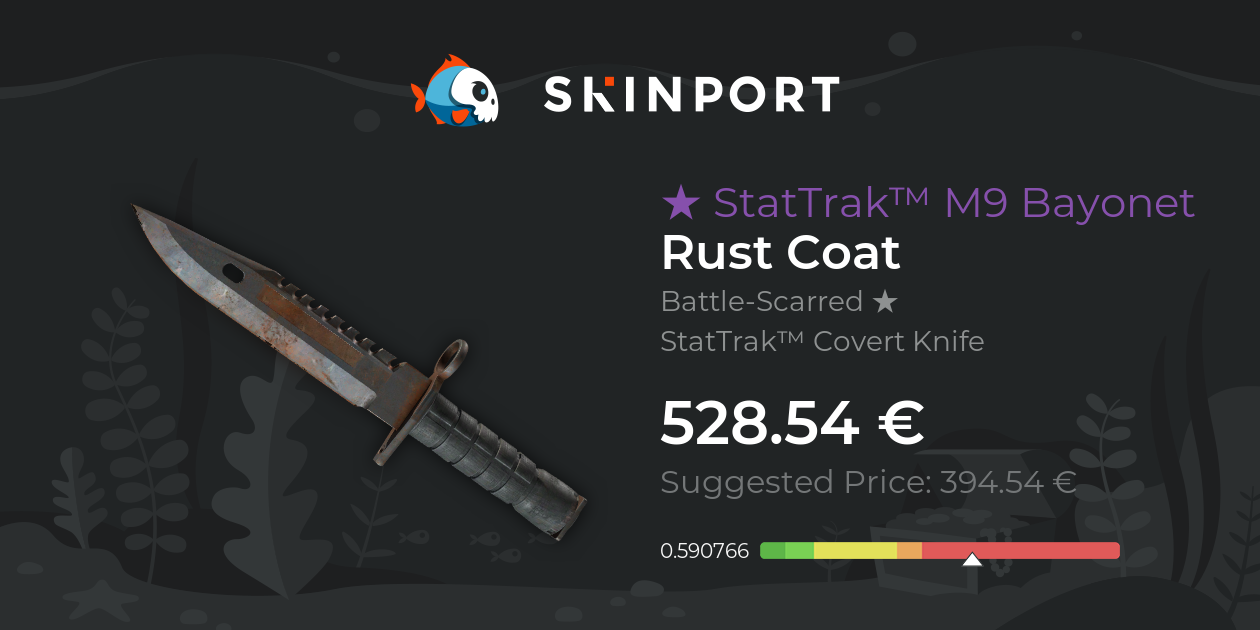 StatTrak™ M9 Bayonet | Rust Coat (Battle-Scarred) - Counter-Strike 2 ...