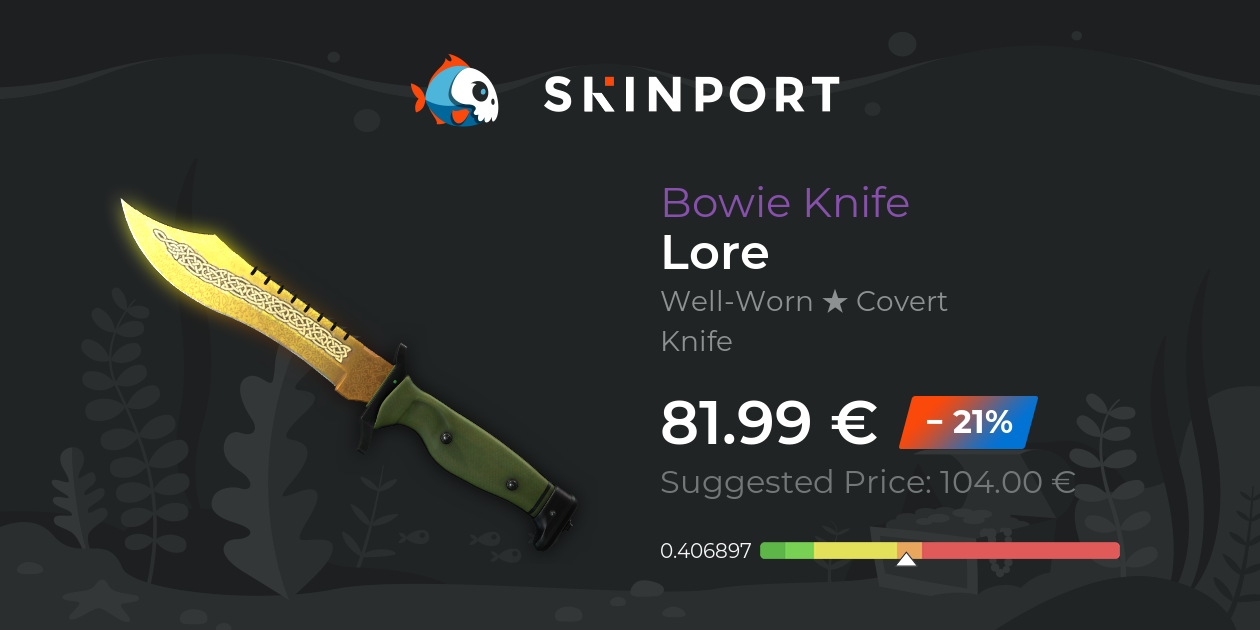 Bowie Knife | Lore (Well-Worn) - Counter-Strike 2 - Skinport
