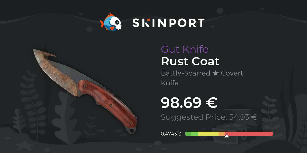 Gut Knife | Rust Coat (Battle-Scarred) - Counter-Strike 2 - Skinport