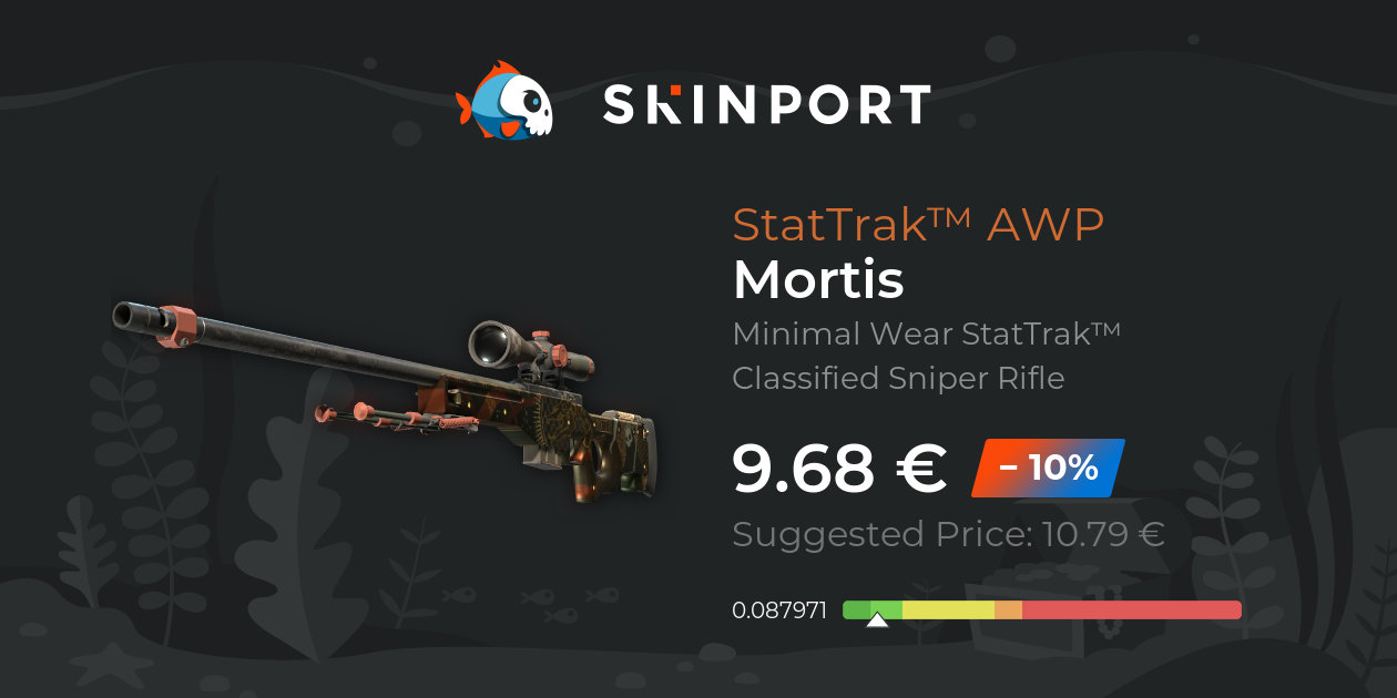 StatTrak™ AWP | Mortis (Minimal Wear) - Counter-Strike 2 - Skinport
