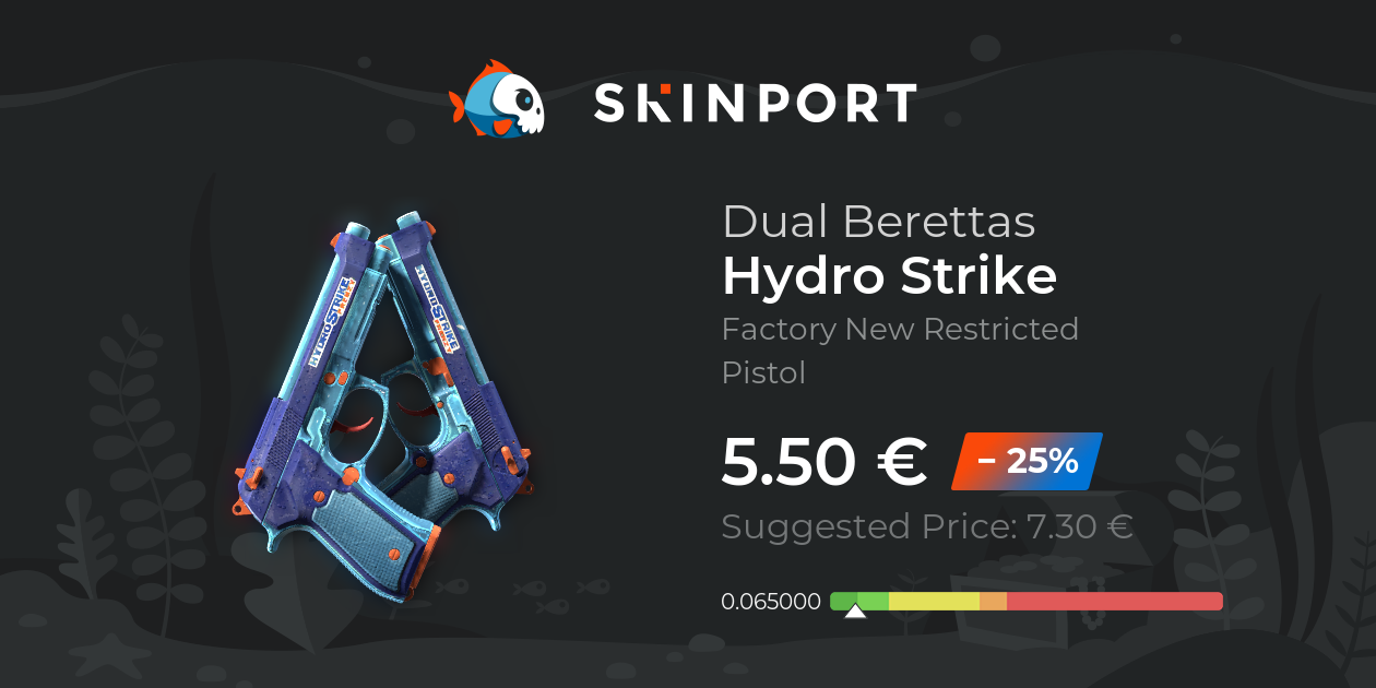 Dual Berettas | Hydro Strike (Factory New) - Counter-Strike 2 - Skinport