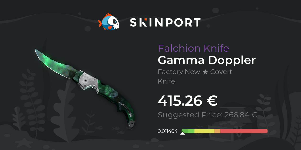 Falchion Knife | Gamma Doppler (Factory New) - CS:GO - Skinport
