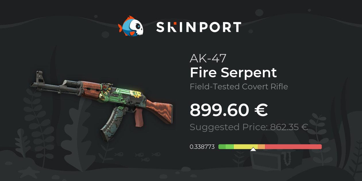 AK-47 | Fire Serpent (Testad i fält) - Counter-Strike 2 - Skinport