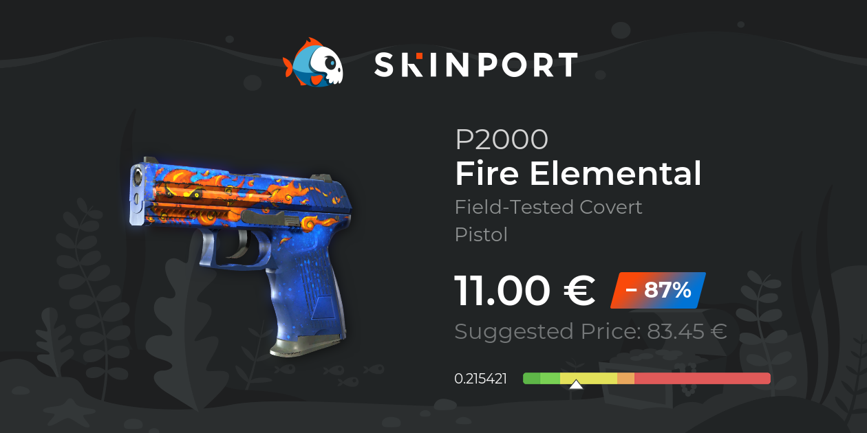 P2000 | Fire Elemental (Field-Tested) - Counter-Strike 2 - Skinport