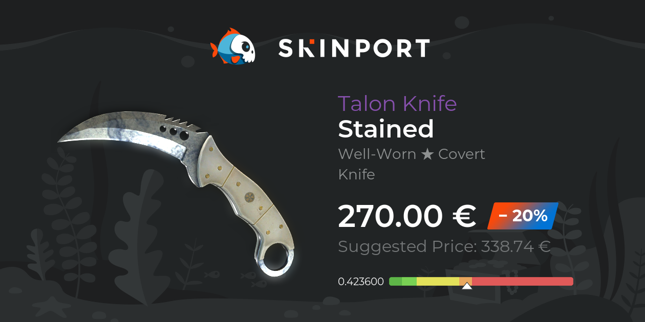 Talon-kniv (★) | Stained (Meget slidt) - Counter-Strike 2 - Skinport