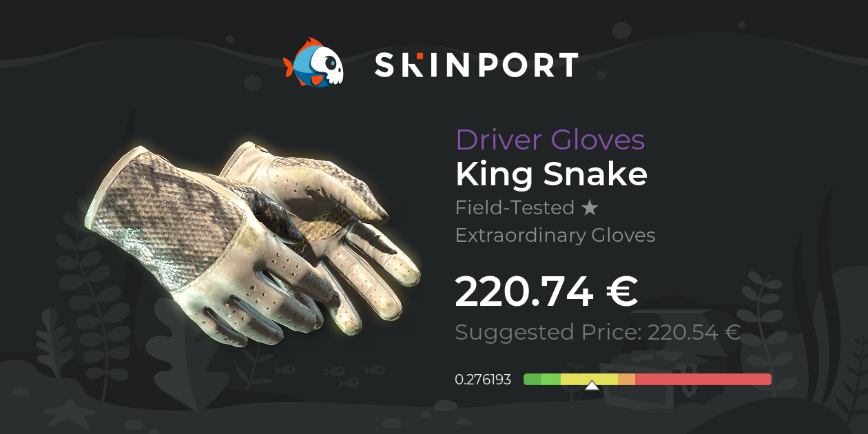 Driver Gloves | King Snake (Field-Tested) - Counter-Strike 2 - Skinport