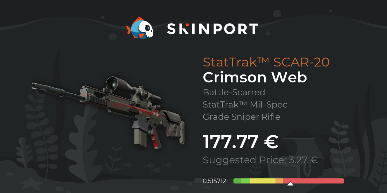 StatTrak™ SCAR-20 | Crimson Web (Battle-Scarred) - Counter-Strike 2 - Skinport