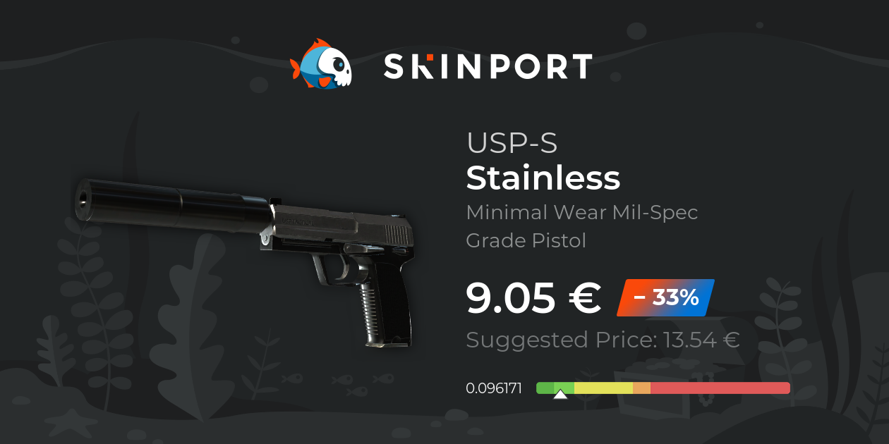 USP-S | Stainless (Minimal Wear) - Counter-Strike 2 - Skinport