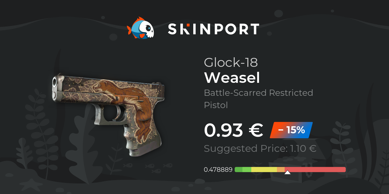 Glock-18 | Weasel (Battle-Scarred) - Counter-Strike 2 - Skinport