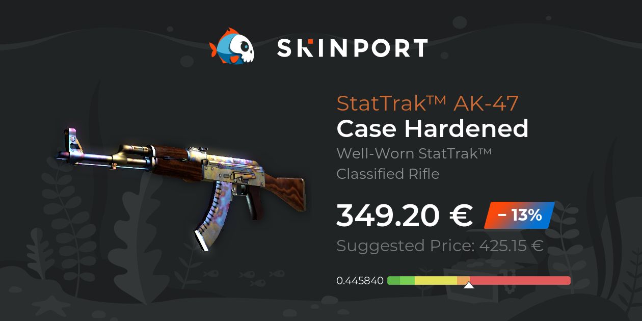 StatTrak™ AK-47 | Case Hardened (Well-Worn) - Counter-Strike 2 - Skinport