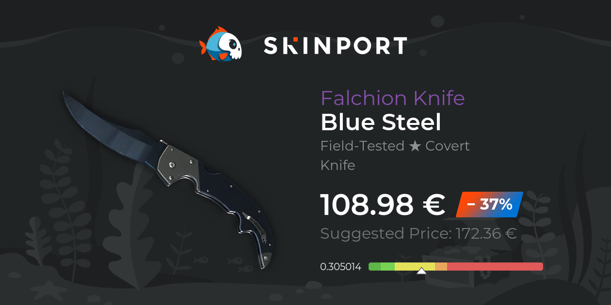 Falchion Knife | Blue Steel (Field-Tested) - Counter-Strike 2 - Skinport