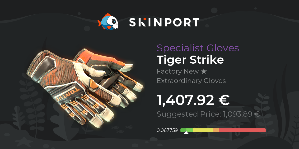 Specialist Gloves | Tiger Strike (Factory New) - Counter-Strike 2 ...