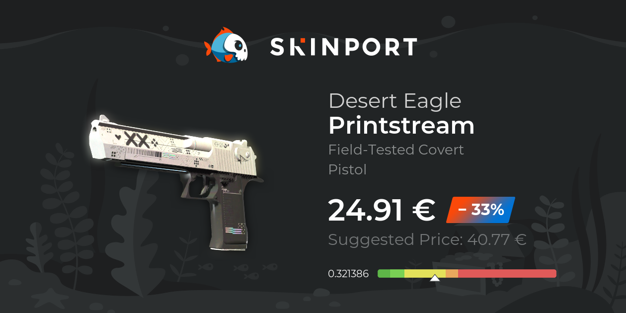 Desert Eagle | PrintStream (Algo desgastado) - Counter-Strike 2 - Skinport