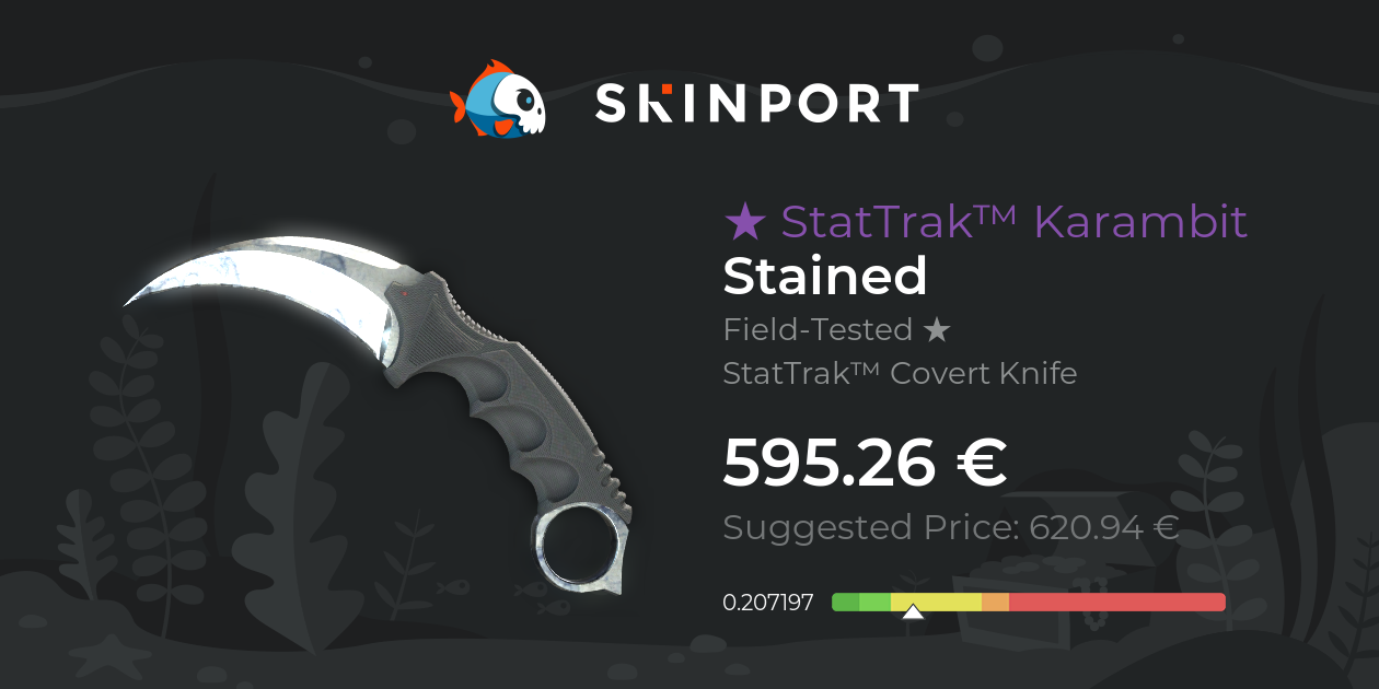 StatTrak™ Karambit | Stained (Field-Tested) - Counter-Strike 2 - Skinport