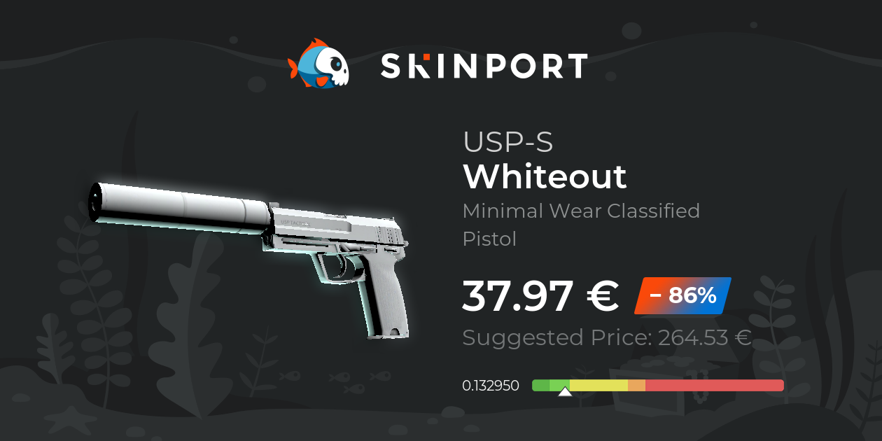USP-S | Whiteout (Minimal Wear) - CS2 - Skinport
