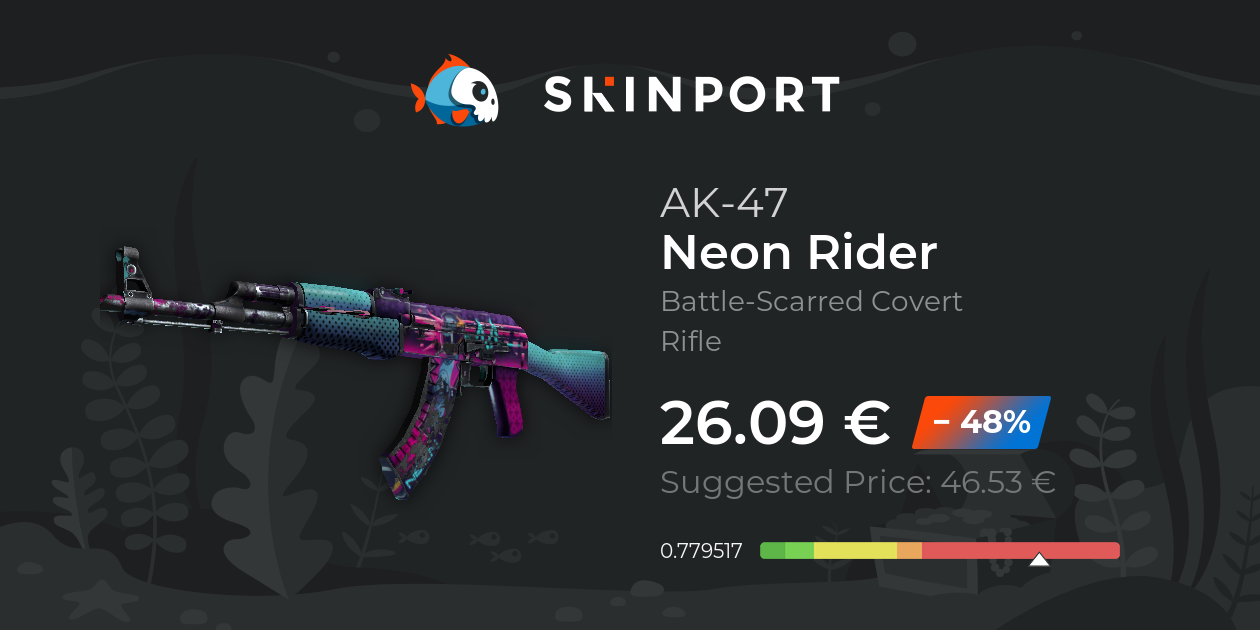 AK-47 | Neon Rider (Battle-Scarred) - Counter-Strike 2 - Skinport