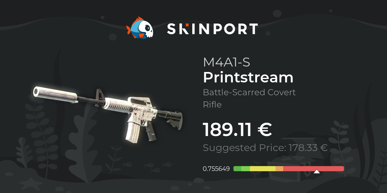M4A1-S | Printstream (Battle-Scarred) - Counter-Strike 2 - Skinport