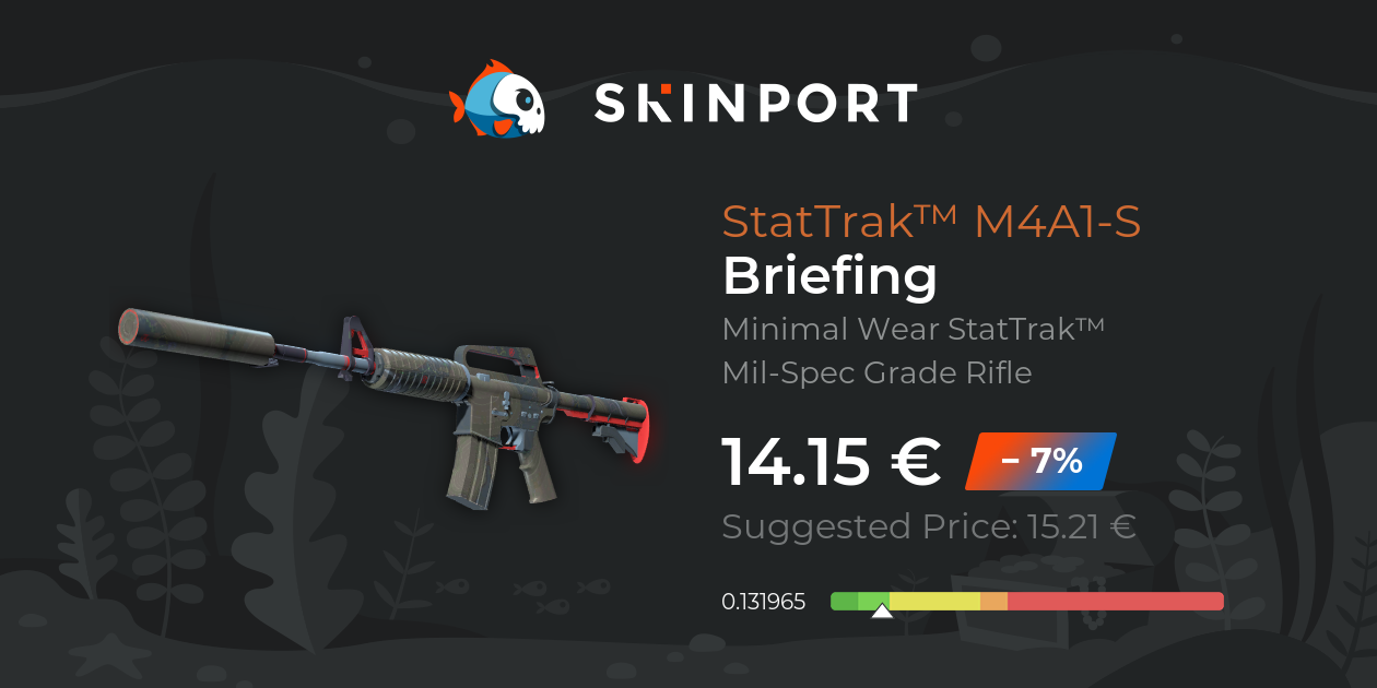 StatTrak™ M4A1-S | Briefing (Minimal Wear) - Counter-Strike 2 - Skinport