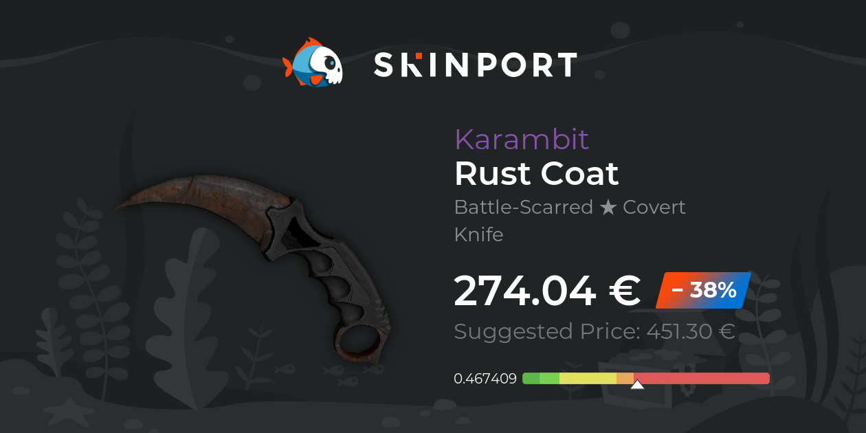 Karambit (★) | Rostmantel (Kampfspuren) - Counter-Strike 2 - Skinport