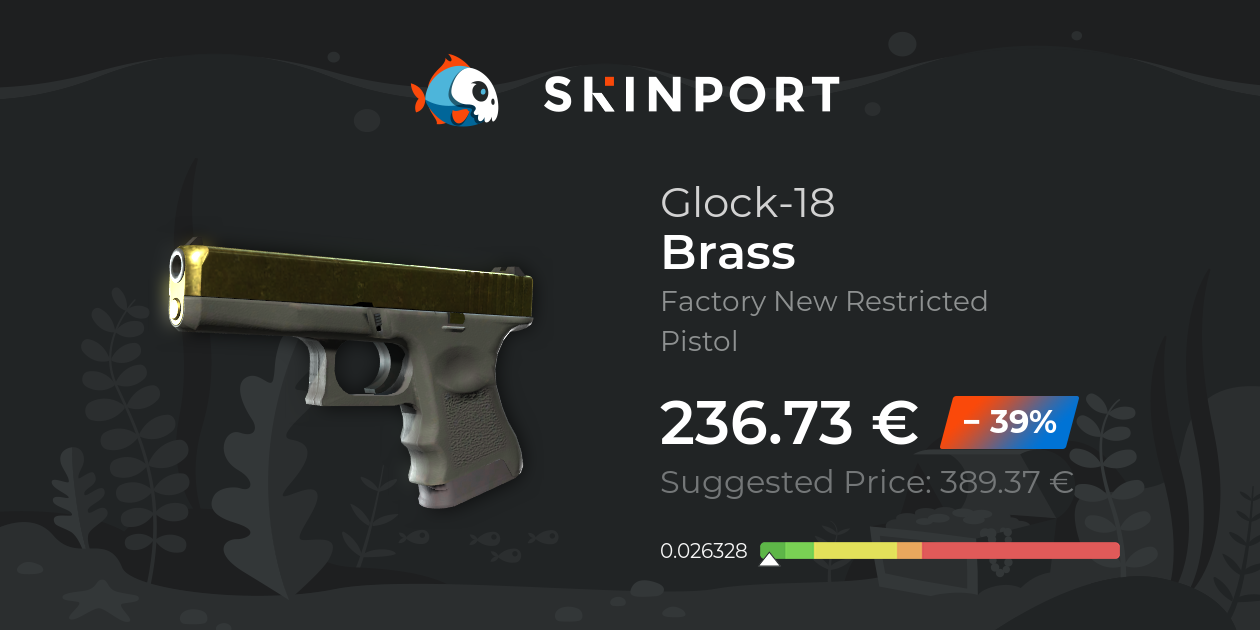 Glock-18 | Brass (Factory New) - Counter-Strike 2 - Skinport