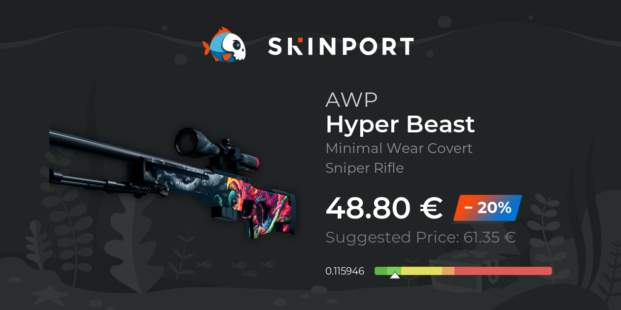 AWP | Hyper Beast (Minimal Wear) - Counter-Strike 2 - Skinport