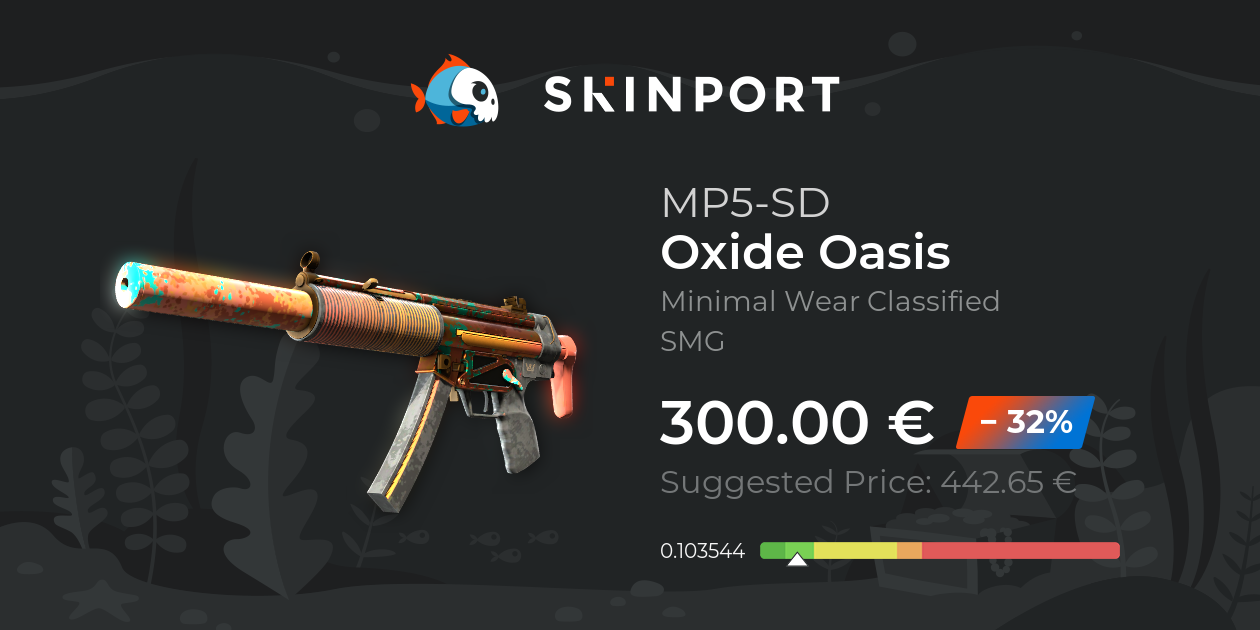 MP5-SD | Oxide Oasis (Minimal Wear) - Counter-Strike 2 - Skinport
