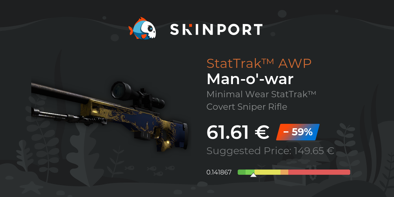 StatTrak™ AWP | Man-o'-war (Minimal Wear) - Counter-Strike 2 - Skinport