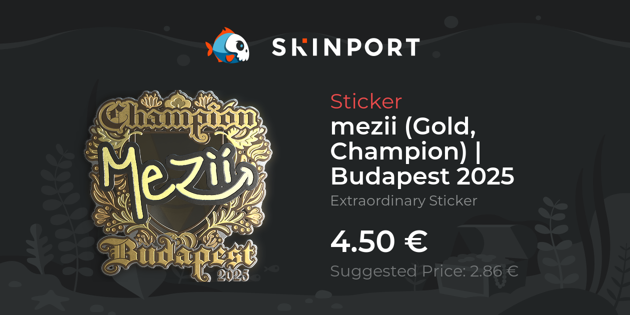 Sticker | mezii (Gold, Champion) | Budapest 2025 - Counter-Strike 2 ...