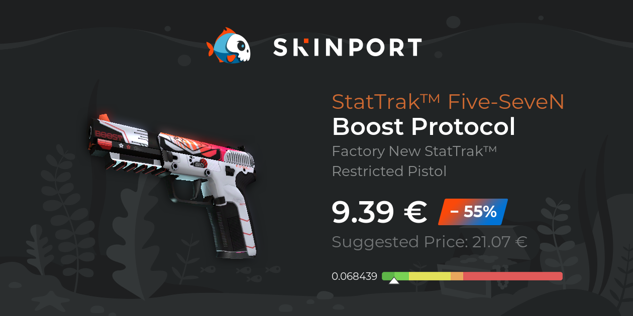 StatTrak™ Five-SeveN | Boost Protocol (Factory New) - Counter-Strike 2 - Skinport