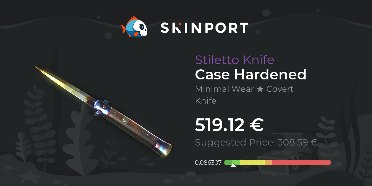 Stiletto Knife | Case Hardened (Minimal Wear) - Counter-Strike 2 - Skinport