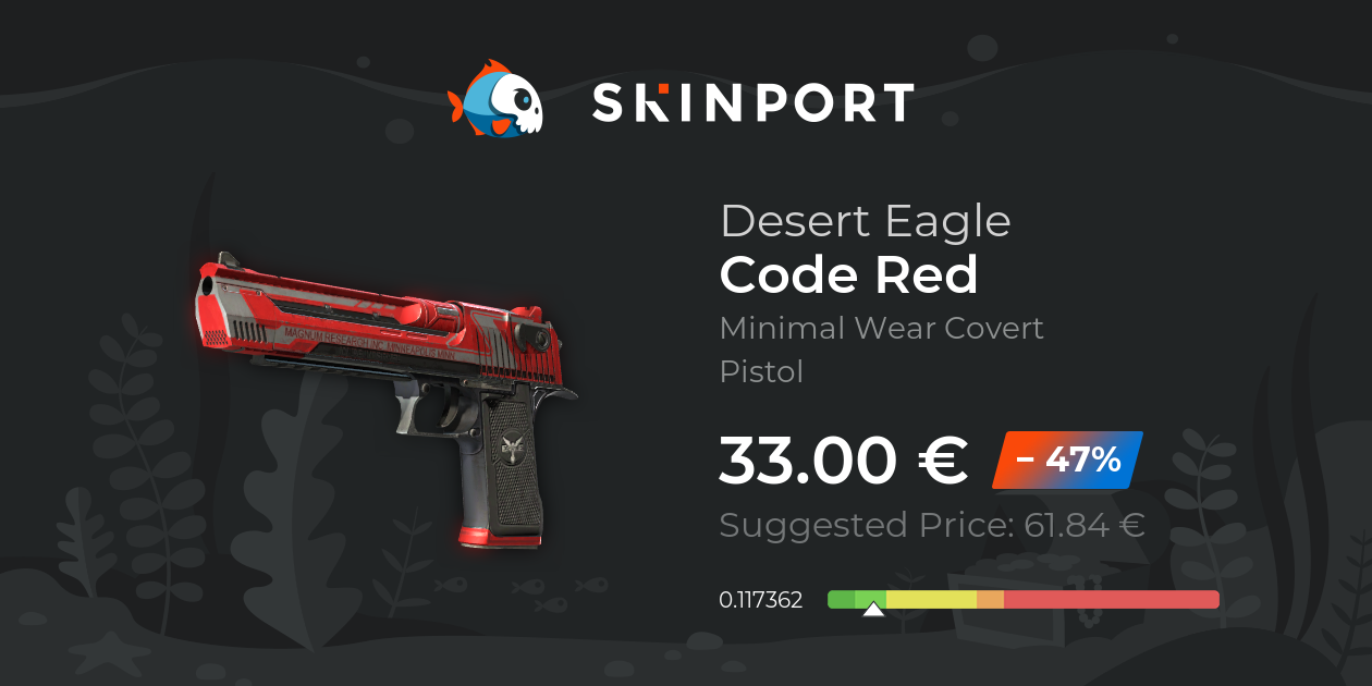 Desert Eagle | Code Red (Minimal Wear) - Counter-Strike 2 - Skinport
