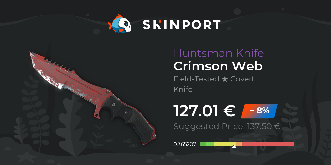 Huntsman Knife | Crimson Web (Field-Tested) - Counter-Strike 2 - Skinport