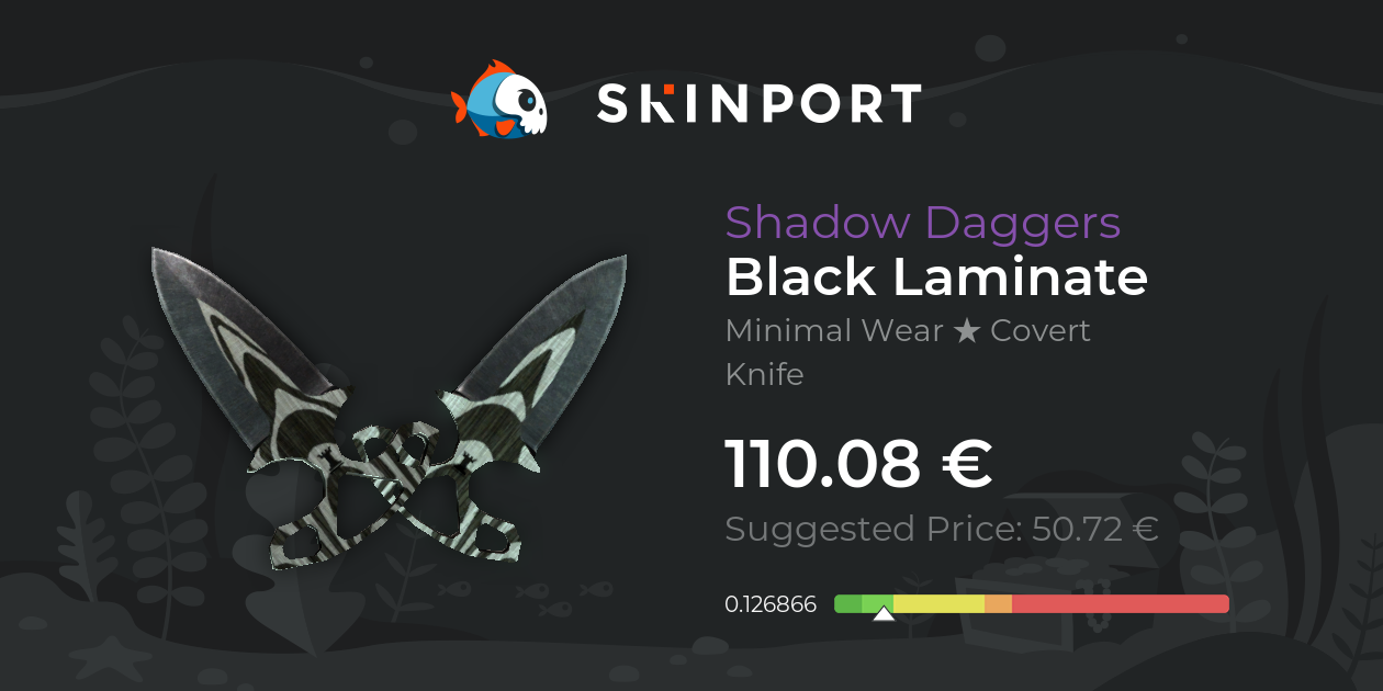 Shadow Daggers | Black Laminate (Minimal Wear) - CS2 - Skinport