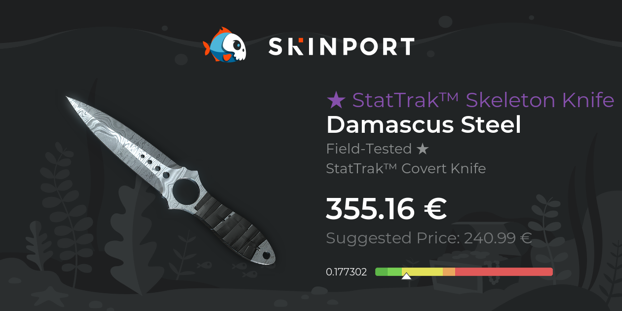 StatTrak™ Skeleton Knife | Damascus Steel (Field-Tested) - Counter ...
