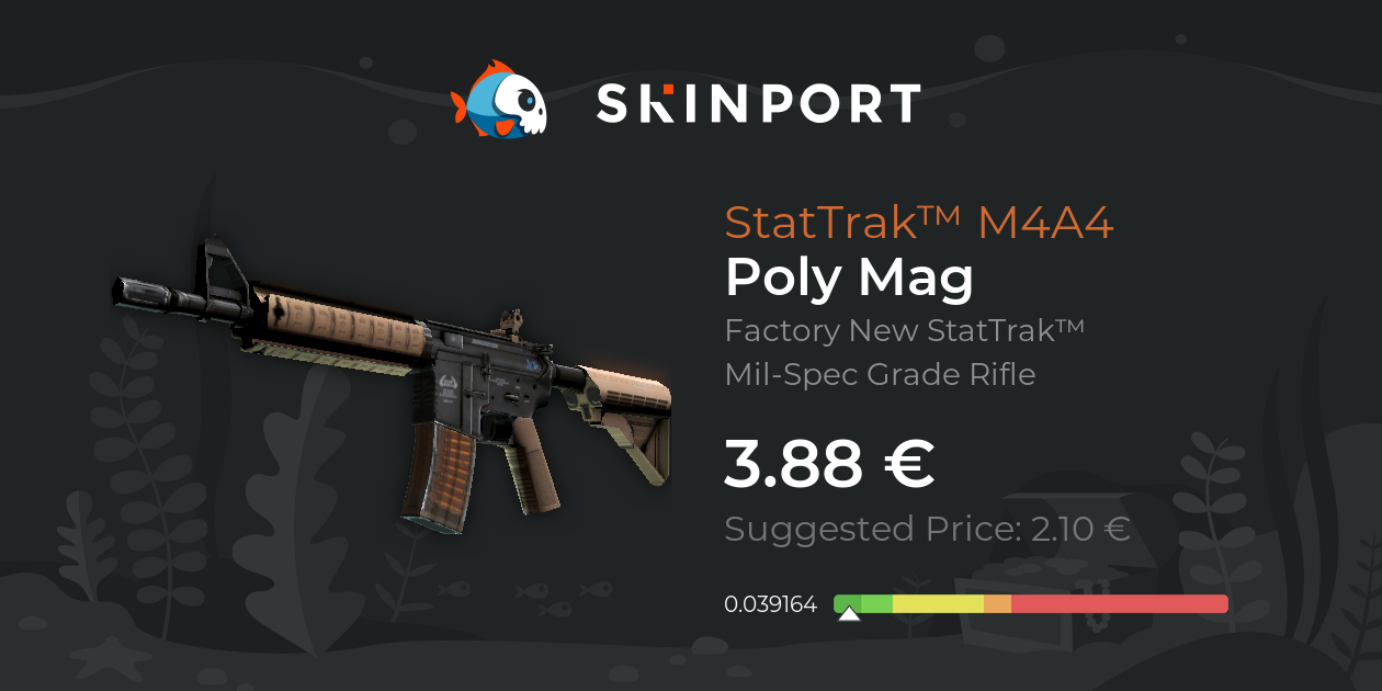 StatTrak™ M4A4 | Poly Mag (Factory New) - CS2 - Skinport