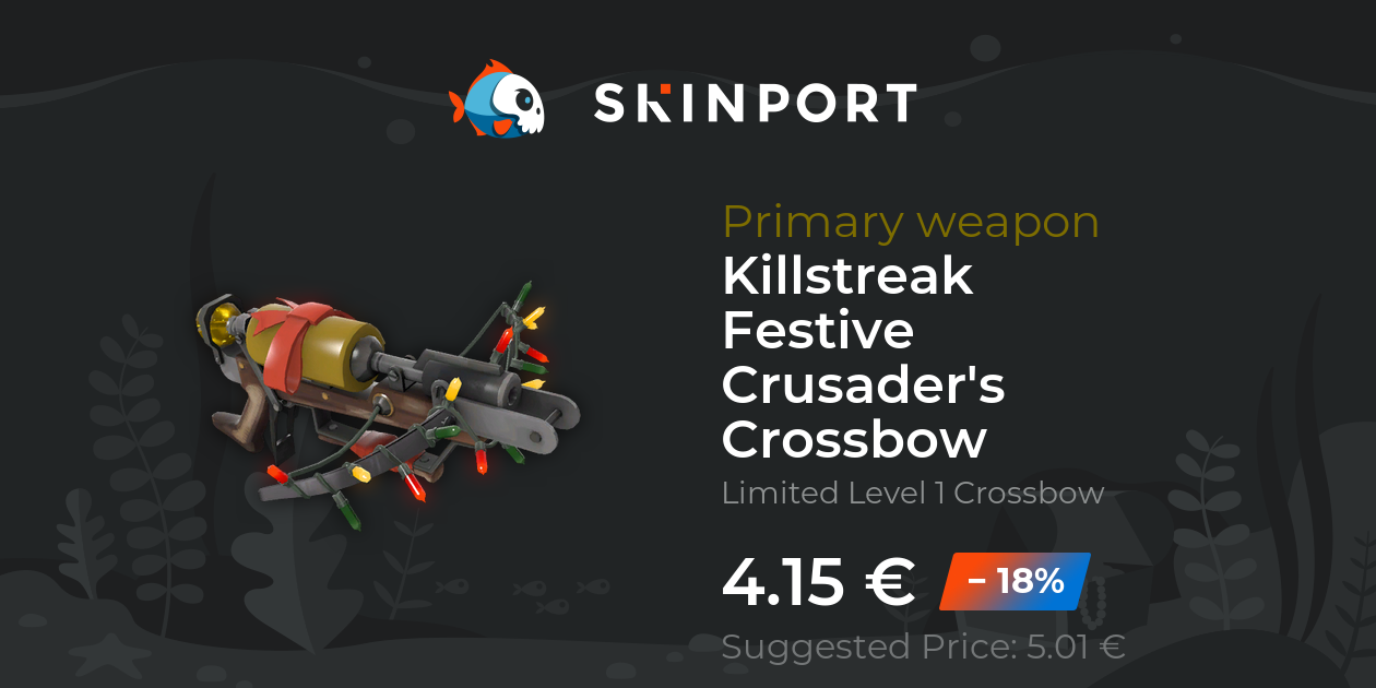 Killstreak Festive Crusader's Crossbow - Team Fortress 2 - Skinport