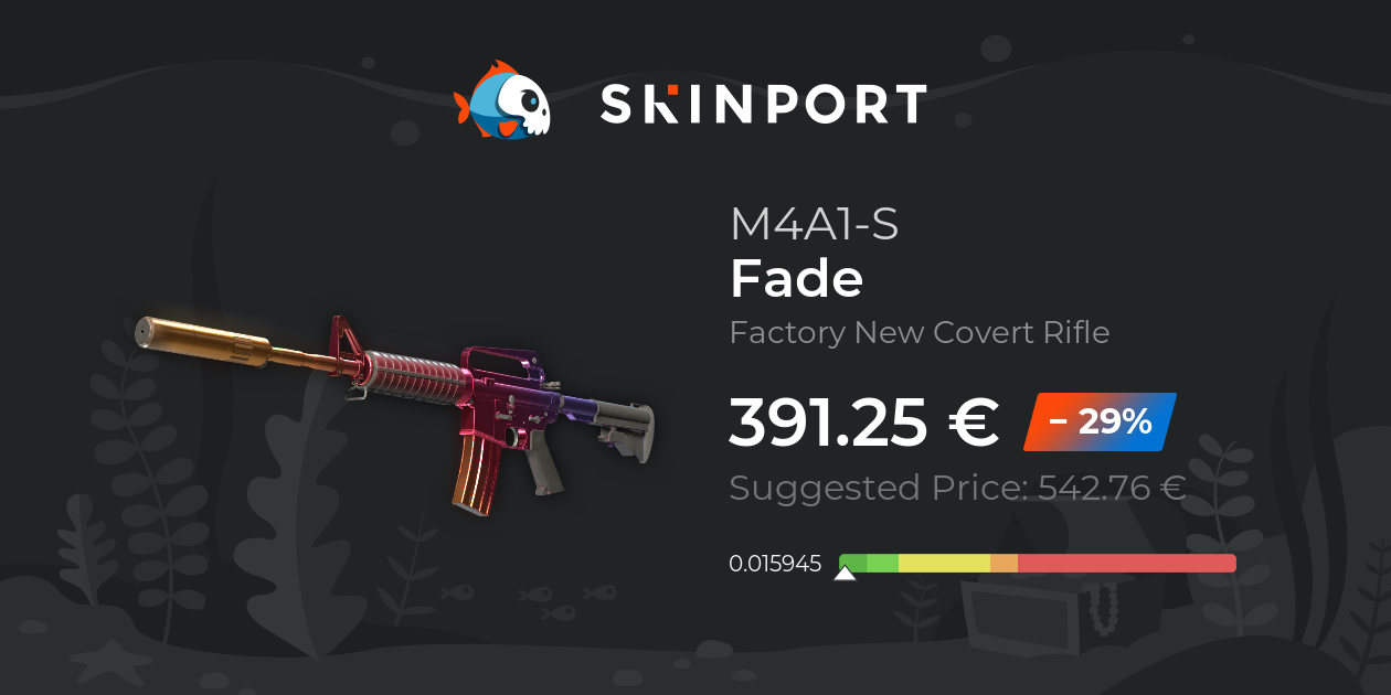 M4A1-S | Fade (Factory New) - Counter-Strike 2 - Skinport