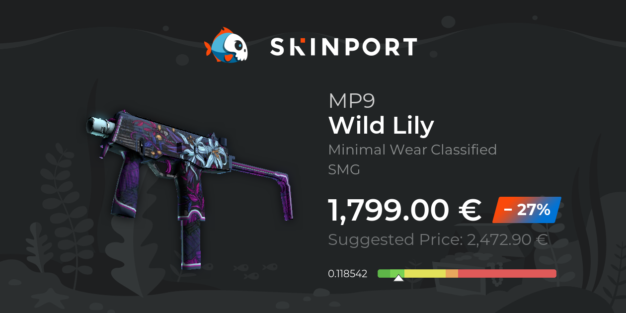 MP9 | Wild Lily (Minimal Wear) - Counter-Strike 2 - Skinport